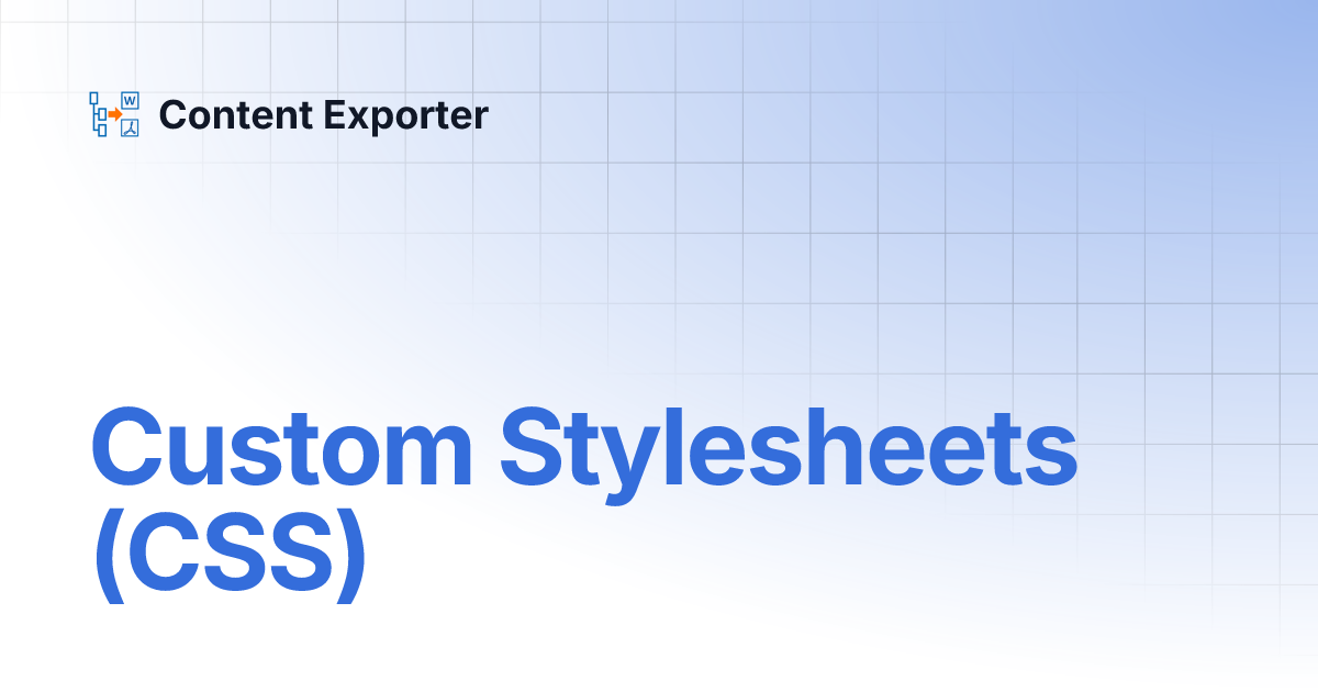Custom Stylesheets Css Content Exporter